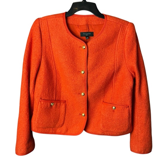 Talbots | Jackets & Coats | Talbots Berkshire Wool Blend Crop Blazer ...